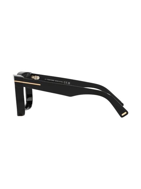 Tom Ford Eyewear Logo Plaque Square Frame Glasses Farfetch