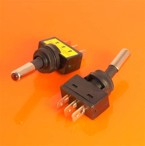 12v 20a Spst On Off Toggle Switch With Red Led 3 Way Components