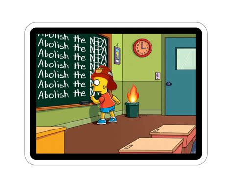 Bart Chalkboard Sticker Black Smoke Sticker Llc