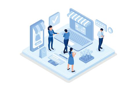 캐릭터가있는 모바일 지불 개념 웹 배너 인포 그래픽 영웅 이미지 아이소메트릭 벡터 현대 일러스트레이션에 사용할 수 있습니다 판매 시점 관리에 대한 스톡 벡터 아트 및 기타