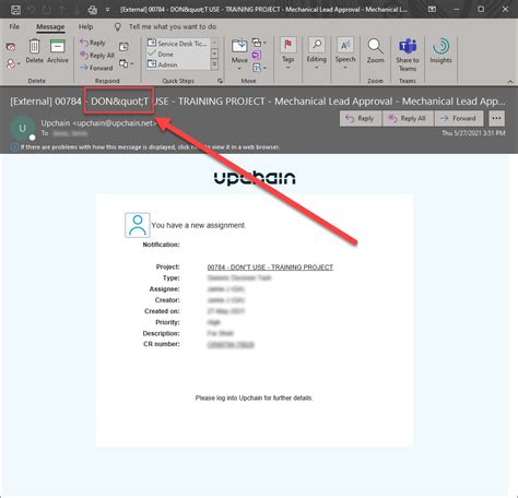 System Emails Do Not Handle Special Characters As Expected In Upchain