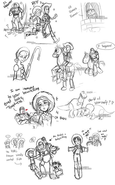 Toy Story Livestream Sketches2 By Youkaiyume On Deviantart