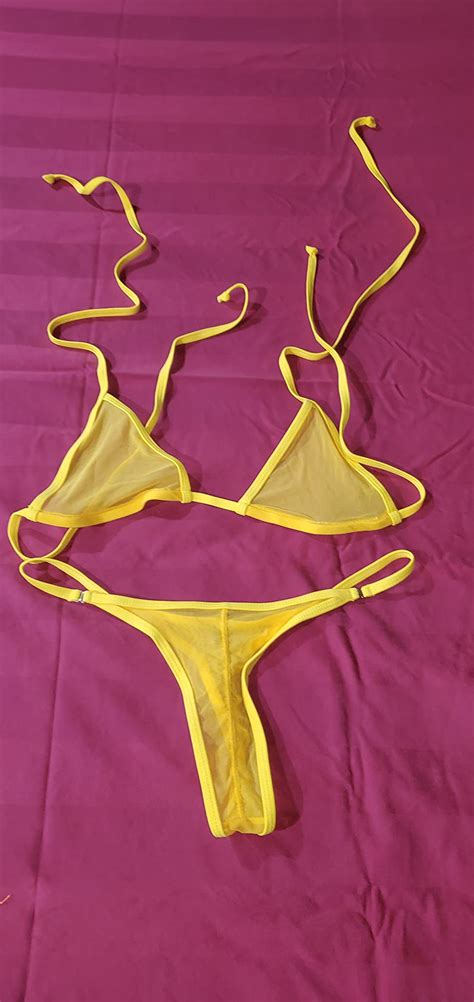 Sherrylo Sheer Micro Bikini See Through Bikinis Qatar Ubuy