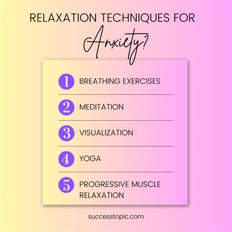 What Are The Relaxation Techniques For Anxiety Management