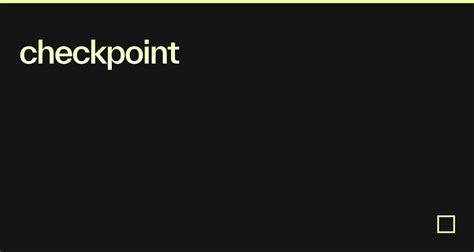 Checkpoint Codesandbox