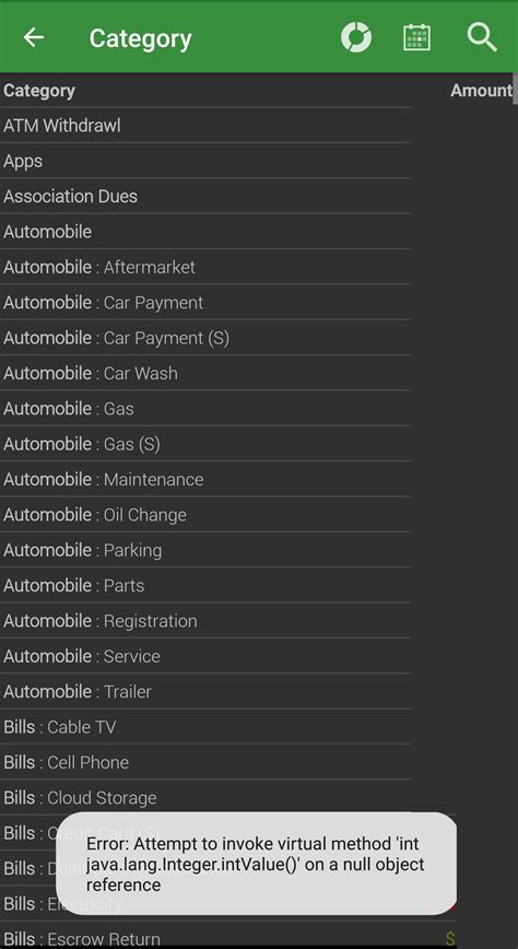 Reports Drill Down Error Attempt To Invoke Virtual Method Intjava