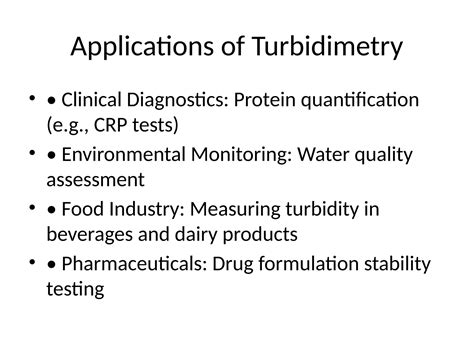 Turbidimetry Presentation For Spectroscopy Ppt