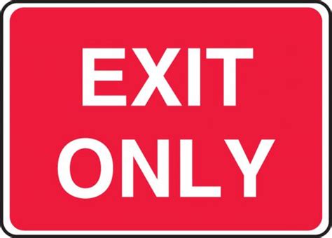 Exit Only Safety Sign MADC543