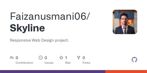 github faizanusmani06 skyline responsive web design project