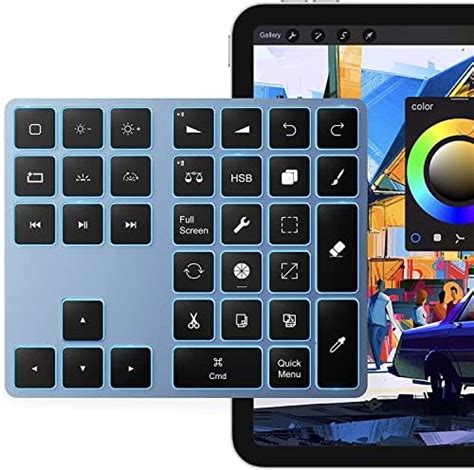 Frunsi Wireless Keyboard For Procreate Wireless Drawing Keyboard For Graphics Tablets Pad