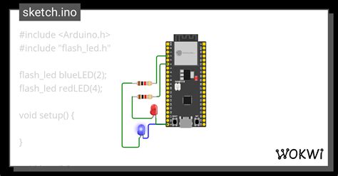 Ledflasherlibrarytesting Wokwi Esp32 Stm32 Arduino Simulator