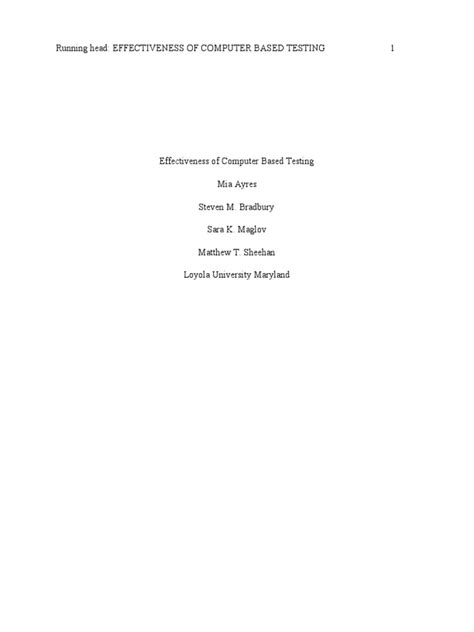 Lit Review Effectiveness Of Computer Based Testing Pdf