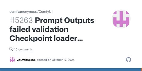 Prompt Outputs Failed Validation Checkpoint Loader Simple Value Not In
