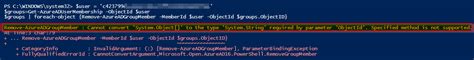 Powershell Removing All Azuread Group Memberships For A User Stack Overflow