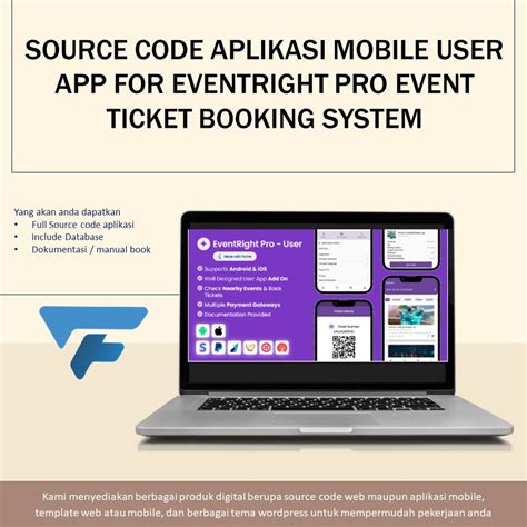 Jual Source Code Aplikasi Mobile User App For Eventright Pro Event Ticket Booking System