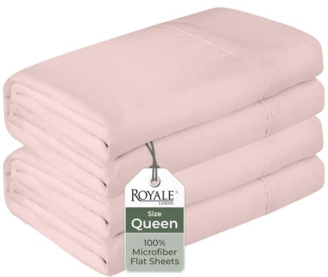 Royale Linens 2 Pack Bulk Flat Sheet Set Top Sheets Soft 1800