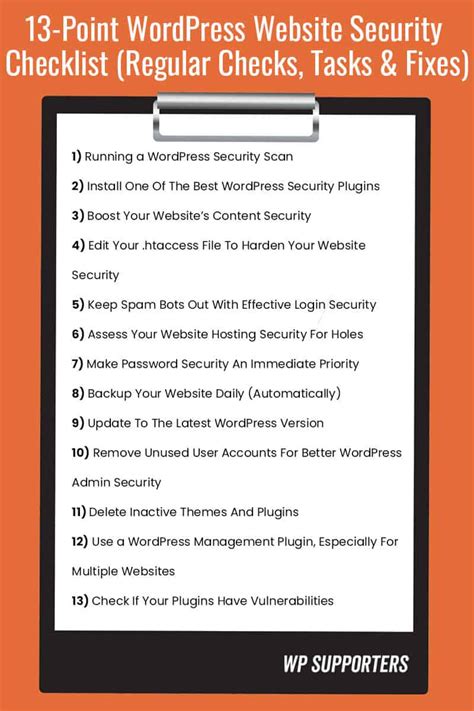 WordPress Security Checklist 13 Point DIY Checklist To Follow
