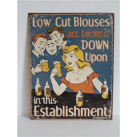 Low Cut Blousesmetal Sign