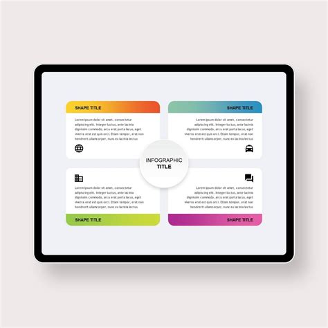 Basic Four Section Powerpoint Templates Powerpoint Free Powerpoint Templates Infographic