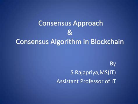 consensus algorithms pptx
