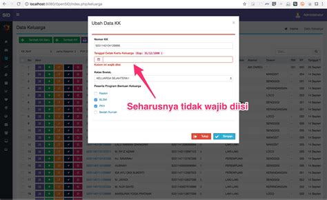 Bug Tanggal Cetak Kartu Keluarga Seharusnya Tidak Wajib Diisi · Issue 1668 · Opensidopensid