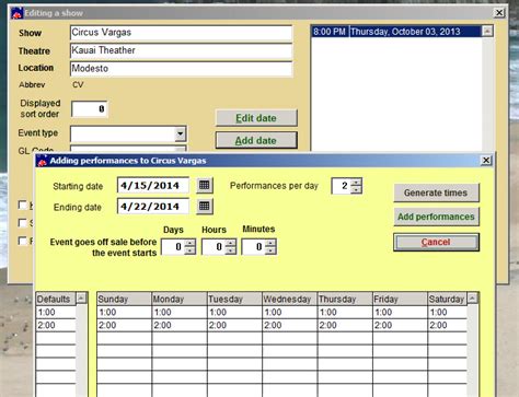 Add Multiple Dates2 Center Stage Software Help Desk