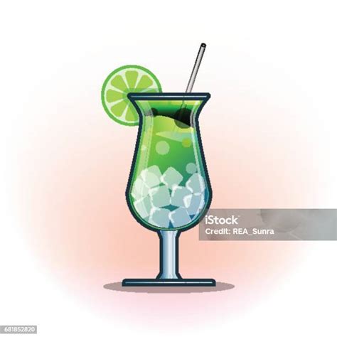 벡터 일러스트 레이 션 칵테일 음료 안경에 벡터 평면 아이콘 알코올 및 청량 음료 및 칵테일 파티 또는 바 메뉴 디자인 요소에 대 한 다과 세트 0명에 대한 스톡 벡터 아트