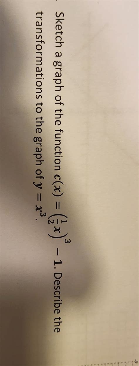 Answered 3 Sketch A Graph Of The Function C X … Bartleby