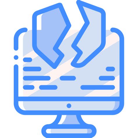 Broken Basic Miscellany Blue Icon