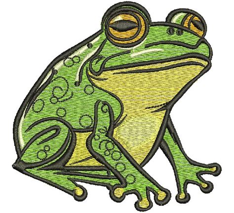 Frog Embroidery Machine Embroidery Design Instant Download Etsy