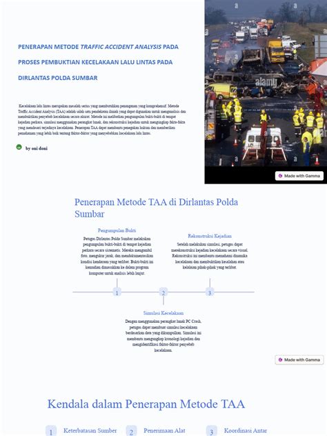 Penerapan Metode Traffic Accident Analysis Pada Proses Pembuktian Kecelakaan Lalu Lintas Pdf