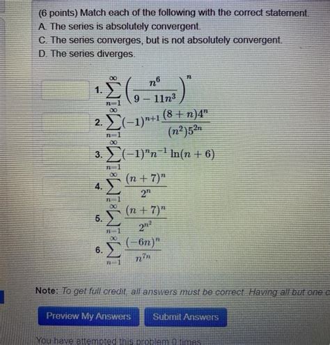 solved 6 points match each of the following with the
