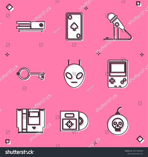 Set Video Game Console Playing Card Stock Vector Royalty Free