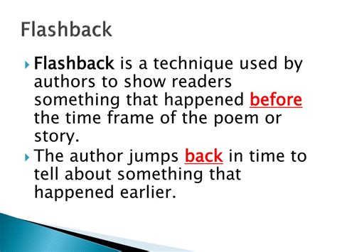 Ppt Flashback Foreshadowing And Symbolism Powerpoint Presentation Free Download Id 2163320