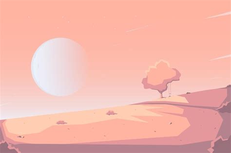 Premium Vector Flat Backrgound Sunset Design