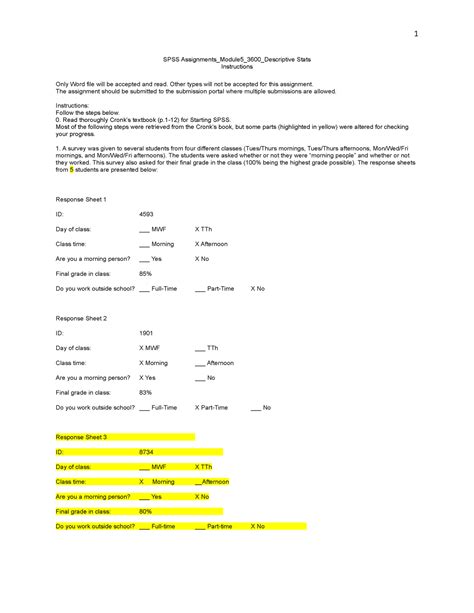 3600 spss assignments module 5 descriptive stats online spss