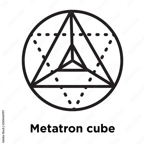 Vecteur Stock Metatron Cube Icon Vector Sign And Symbol Isolated On
