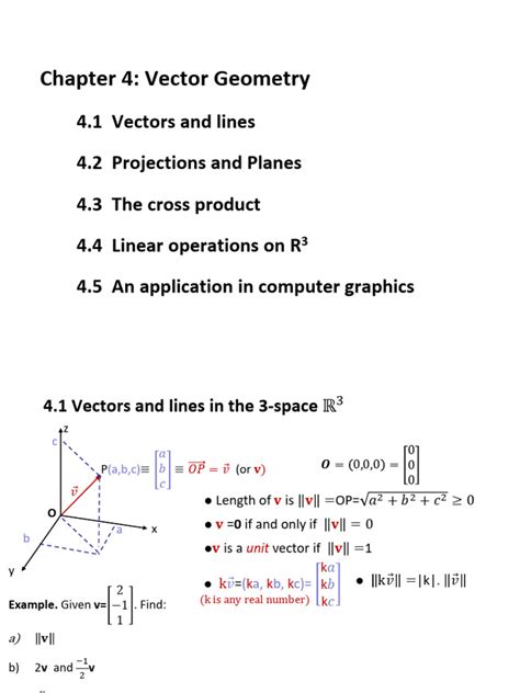 Chapter 4 Vectorgeometryex2sp24 Pdf Euclidean Vector Abstract Algebra
