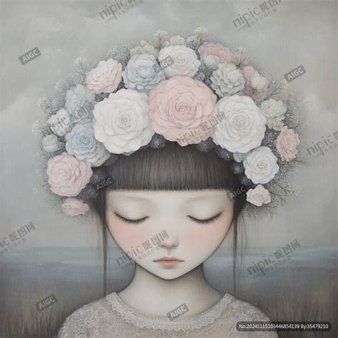Ai创作图女孩装饰画 小女孩装饰画 丙烯画人物 少女与花插画 数字油画插画设计 唯美女孩装饰画 插画梦幻女孩 花朵小女生 唯美少女与花系列 女孩插画装饰画 无框画女孩 丙烯画插画 原创女孩插画