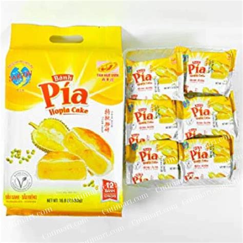 Banh Pia Tan Hue Vien Hopia Cakes Mungbean Durian Flavor Bánh Pía