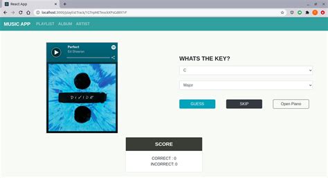 github radhikasheth ear training app using spotifyapi frontend react
