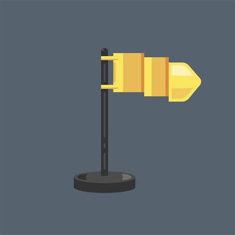 Premium Vector Yellow Flag With Pole In Flat Vector Design