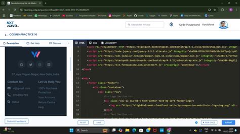 nxtwave webdevelopment responsivedesign bootstrap codingjourney ccbp kavishree t