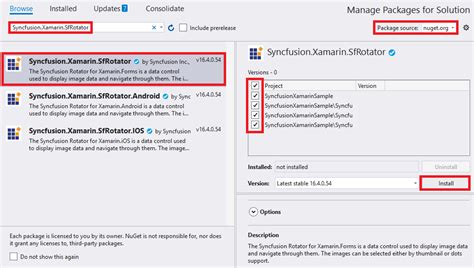 Getting Started With Xamarin Rotator Control Syncfusion