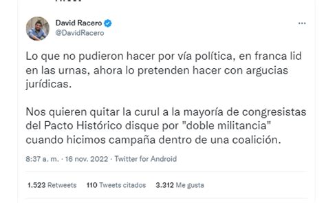 Congresistas Del Pacto Histórico Están En La Mira Del Cne Por Doble Militancia Infobae