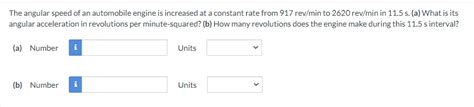 Solved The Angular Speed Of An Automobile Engine Is Chegg