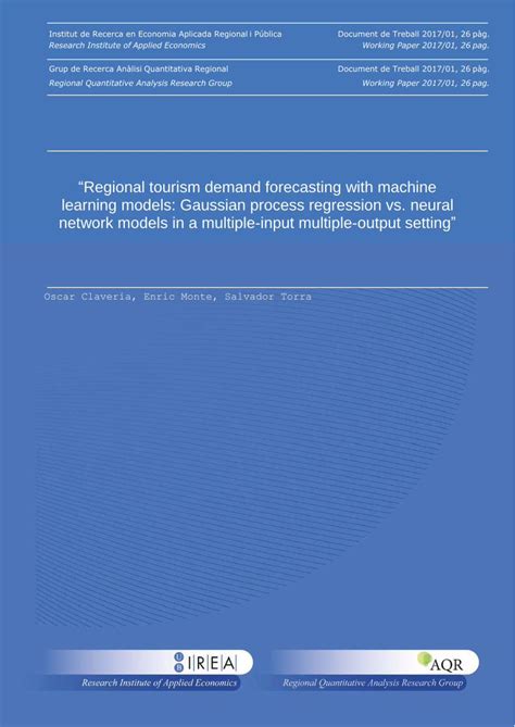 Pdf Regional Tourism Demand Forecasting With Machine Learning Dokumentips