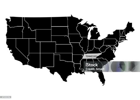미국 영토에의 주 테네시 흰색 배경입니다 벡터 일러스트 레이 션 0명에 대한 스톡 벡터 아트 및 기타 이미지 0명 검은색