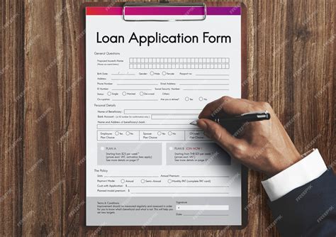 Free Photo Loan Financial Application Form Concept