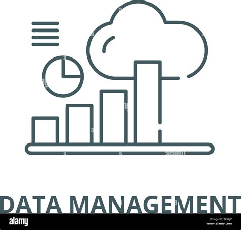 Data Management Vector Line Icon Linear Concept Outline Sign Symbol Stock Vector Image And Art